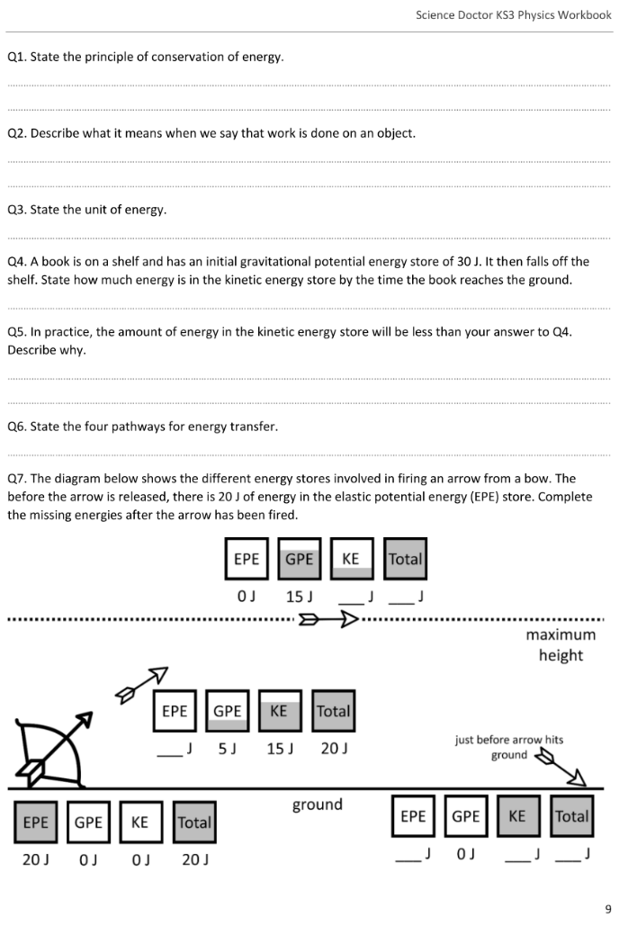 Science Doctor – Secondary school physics worksheets & science teaching ...
