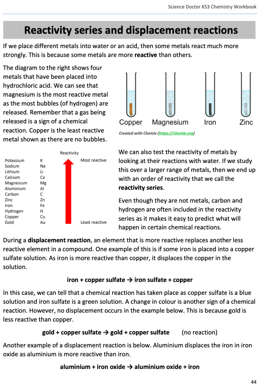 Science Doctor – Secondary school physics worksheets & science teaching ...