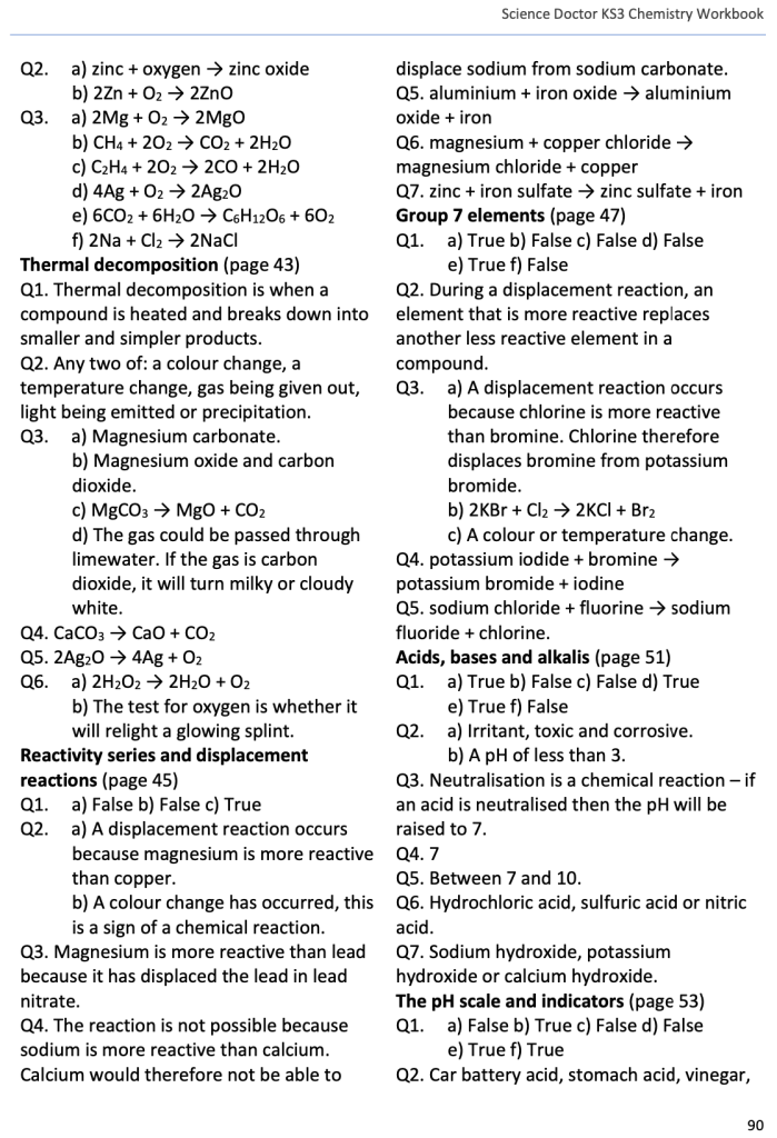 Science Doctor – Secondary school physics worksheets & science teaching ...